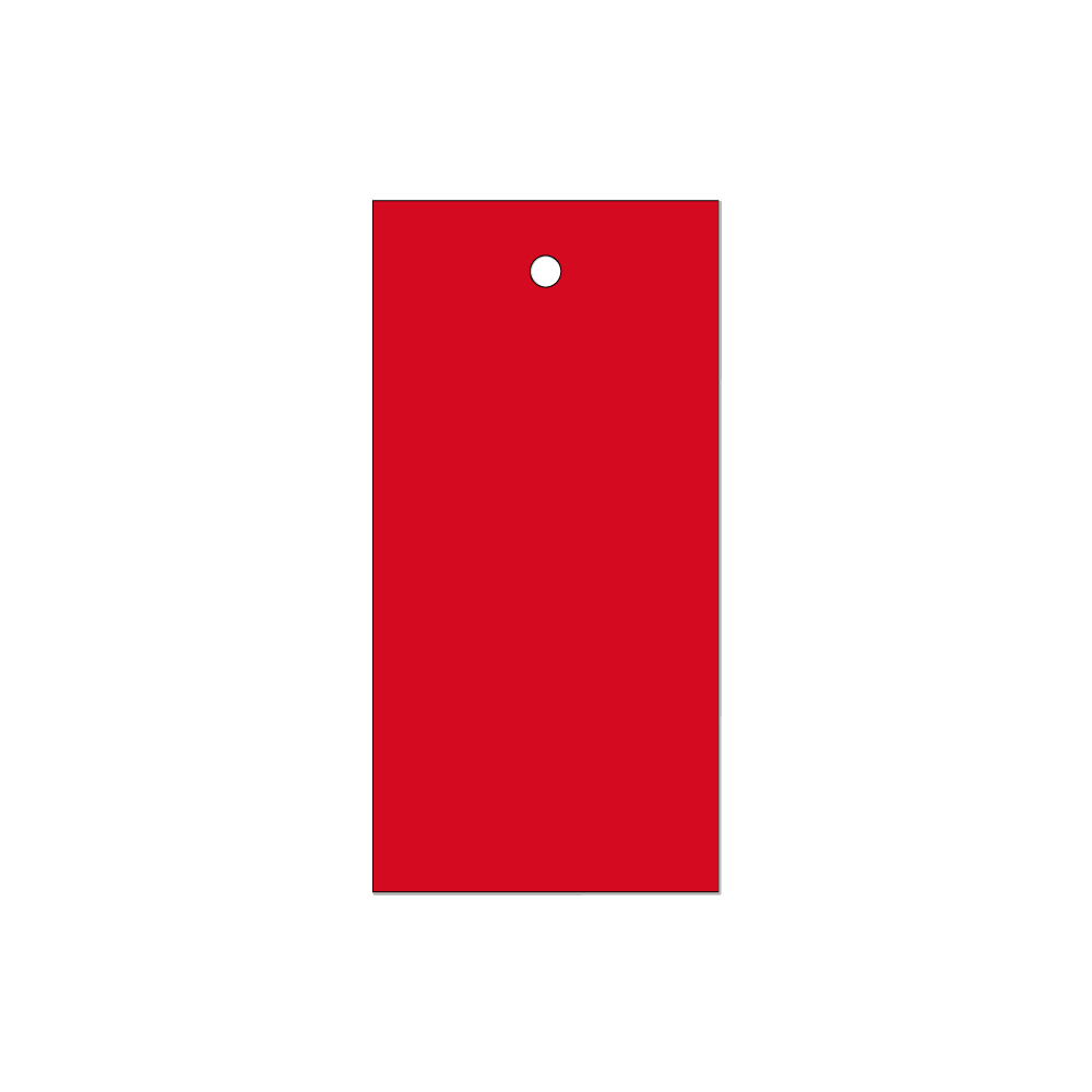 Røde hængemærker i karton 30x66 mm. kasse med 2.400 stk. - Deslabels